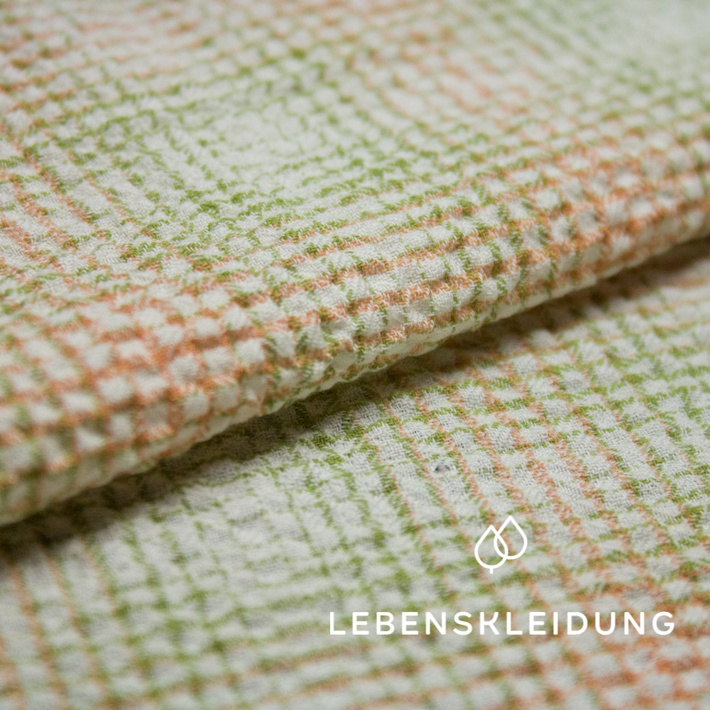 Atelier Goldfaden | Bio Seersucker - Sweet Pea Check