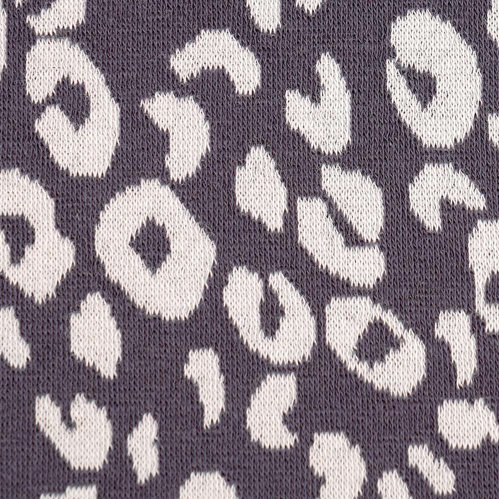 Atelier Goldfaden | Bio Strick-Jacquard - Leo Dunkelgrau